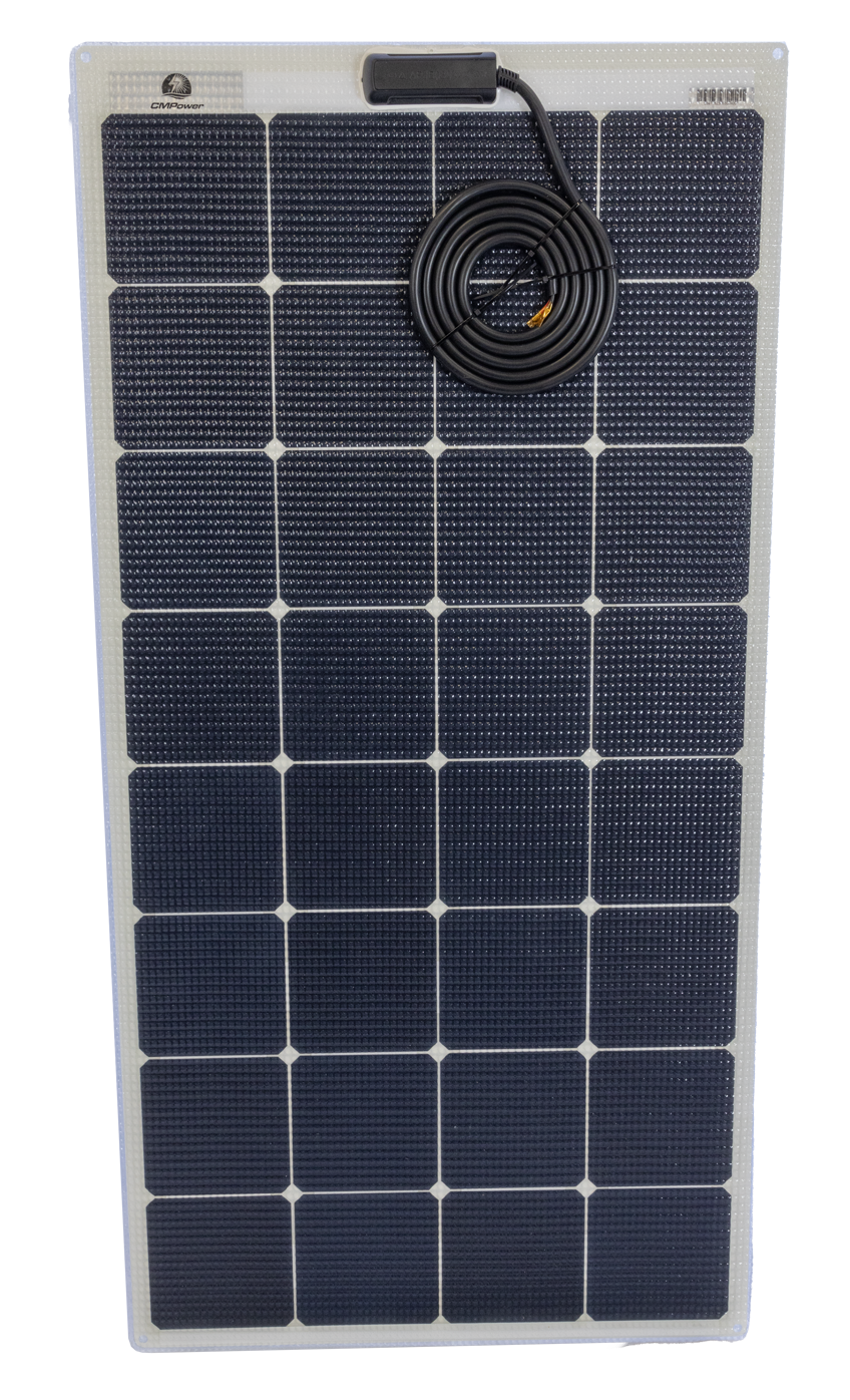 100 Watt Shade Tolerant Semi-Rigid Light Solar Panel | Custom Marine ...
