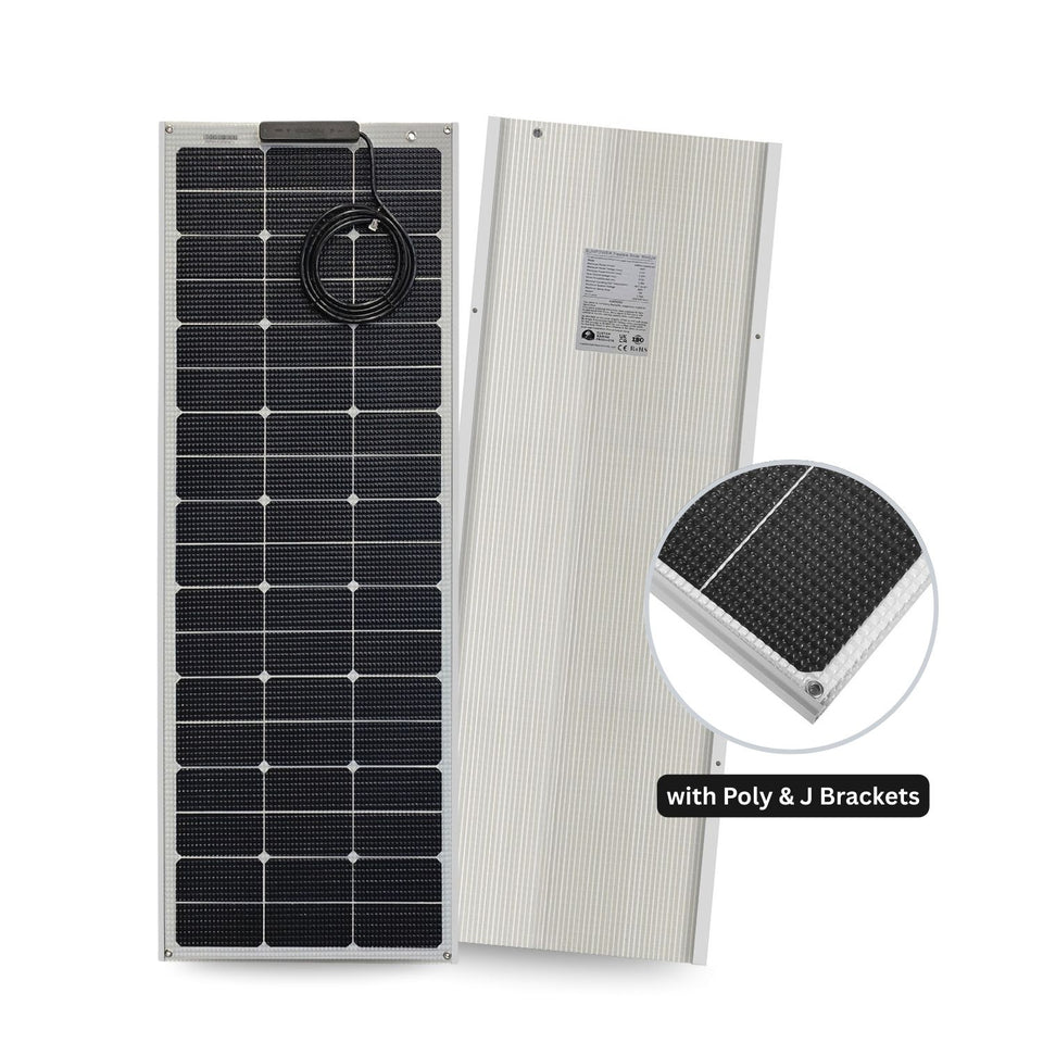 100 Watt Walkable Semi Rigid Shade Tolerant Solar Panel - Sunpower A+ ...